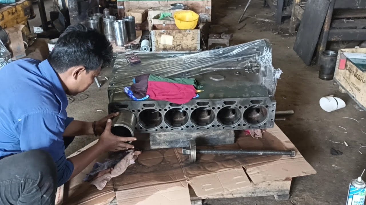 Cara pasang linner pada block mesin WEICHAI WP6G125E22 ...