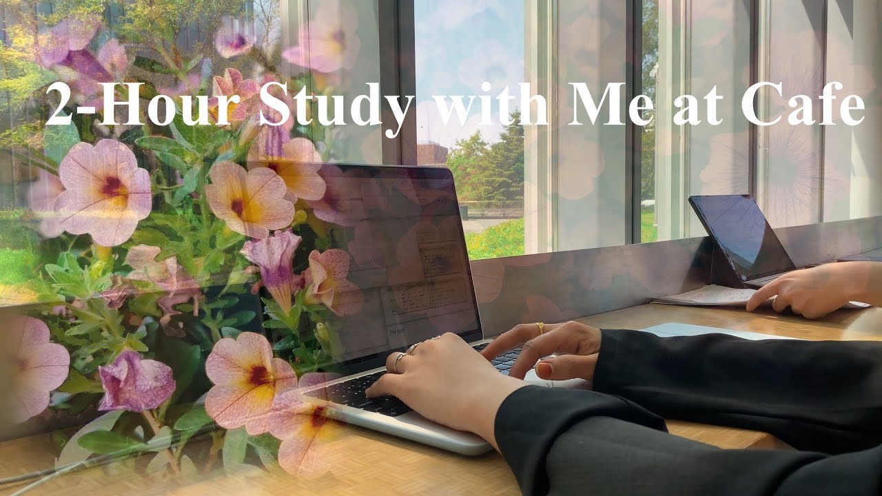 2 HOURS Study with me Cafe| Coffee Shop Ambiance| Background noise| Rainy Day| 4k| Mindful ...