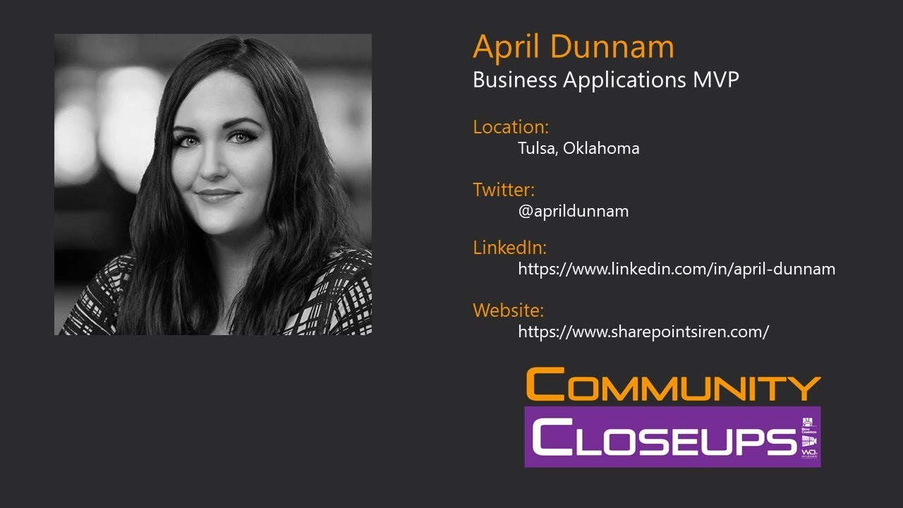 Community Closeups - April Dunnam - YouTube