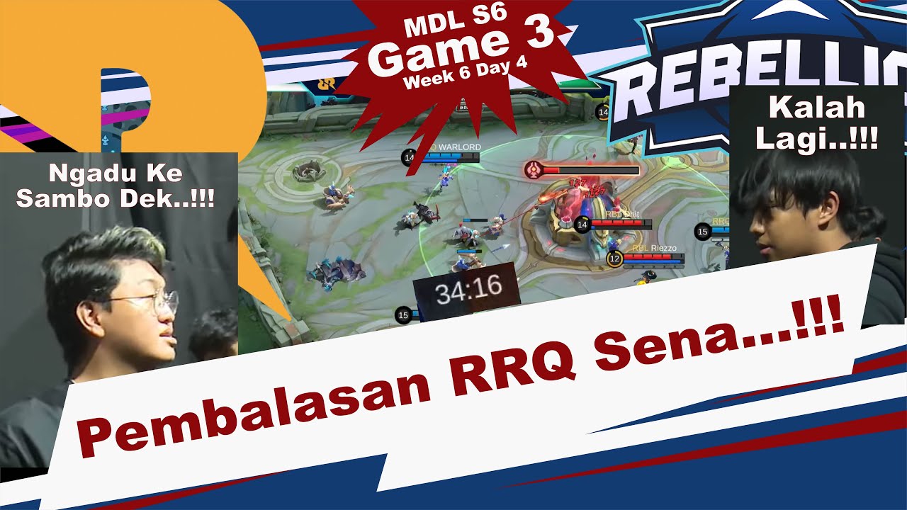 RRQ SENA VS REBELLION SINAI GAME 3 MDL SEASON 6 LIVE W6 D4 REBELLION ...