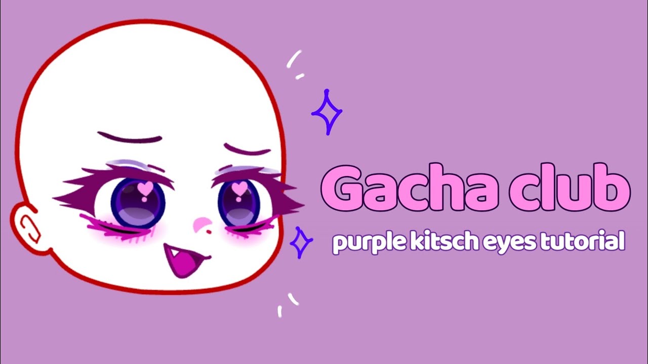 purple kitsch eyes in gacha club - YouTube