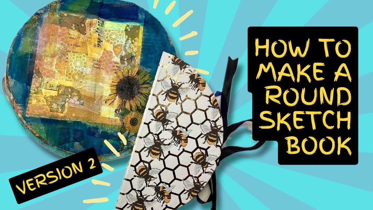 How to make a round sketch book or journal | method 2 - YouTube