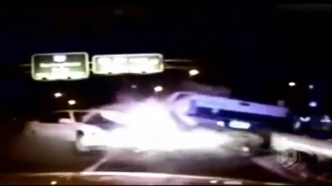 Black Ice Accident Caught On Tape - YouTube