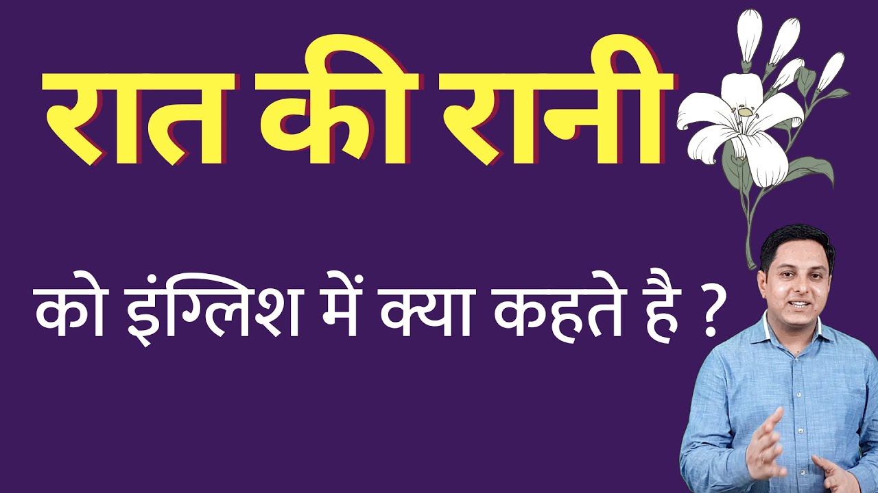 रात की रानी को इंग्लिश में क्या कहते हैं ? Raat ki raani ko English ...
