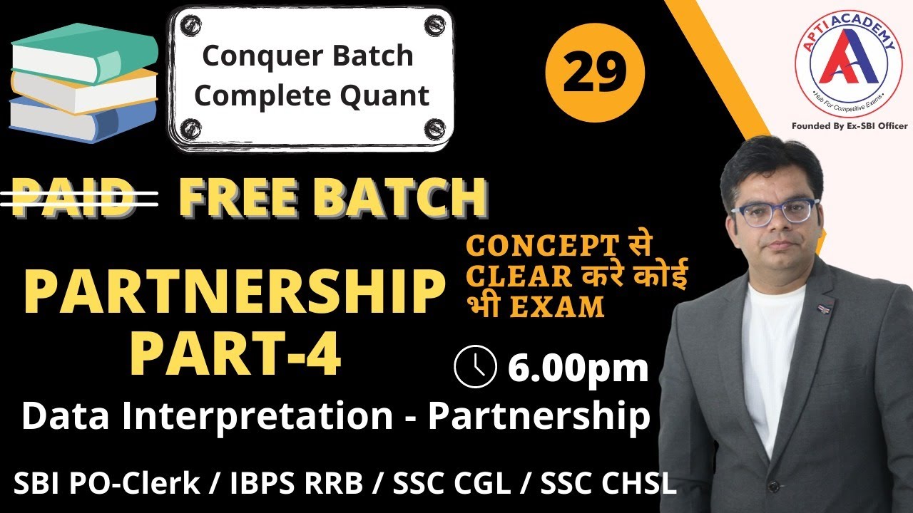L-29 : Partnership - Based Data Interpretation | Conquer Quant Complete Batch - YouTube