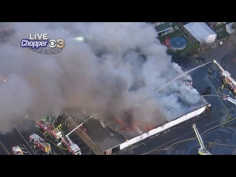 Roof Of Bowling Alley Collapses As Crews Battle 3-Alarm Fire In ...
