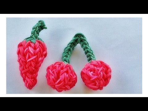 Rainbow Loom Charms : 3D Chili Pepper / Cherries : How to make with ...