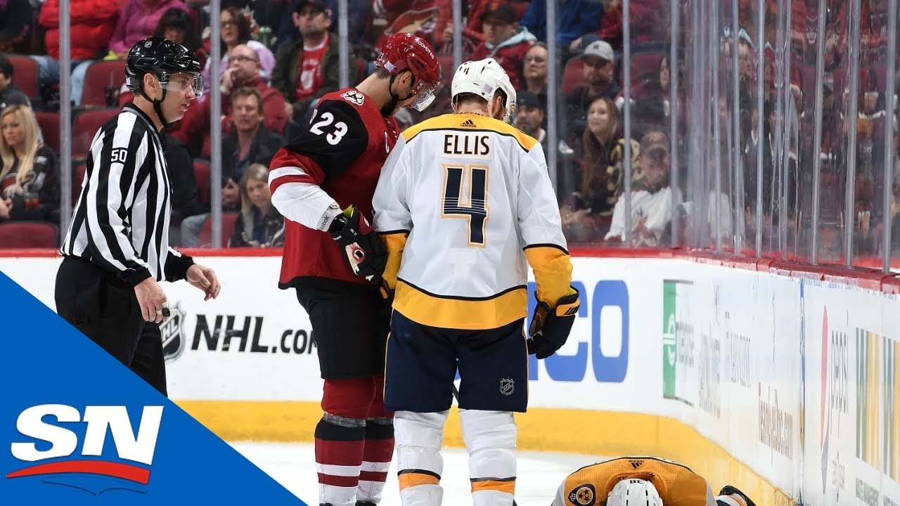 Josh Archibald Injures Ryan Hartman With High Hit - YouTube