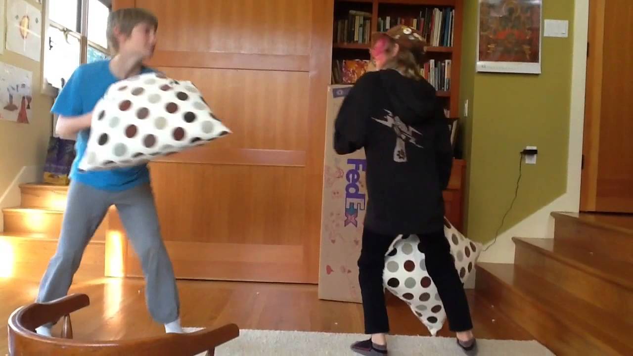 Intense Pillow Fight!!! - YouTube