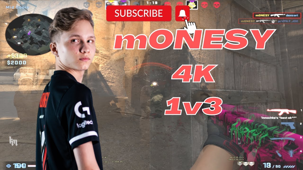 【POV Highlight】m0NESY 4K 1V3 @ FACEIT Ranked w/b1t 20221031 - YouTube