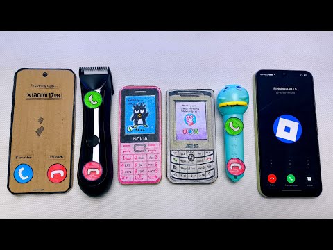 Xiaomi 17pm vs Hair Clipper vs Nokia 220 vs Asus 330 vs Flashlight Phone vs Galaxy a24 incoming call