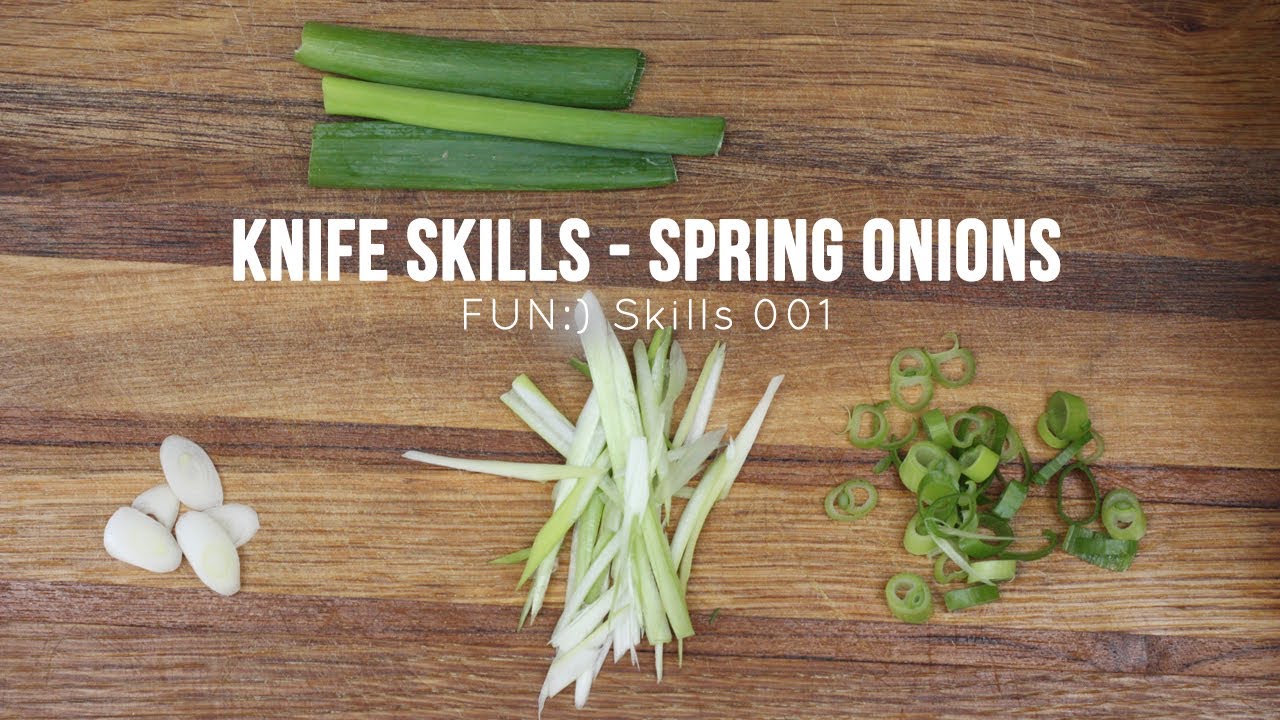 Knife Skills - Spring Onions [Skill 001] - YouTube