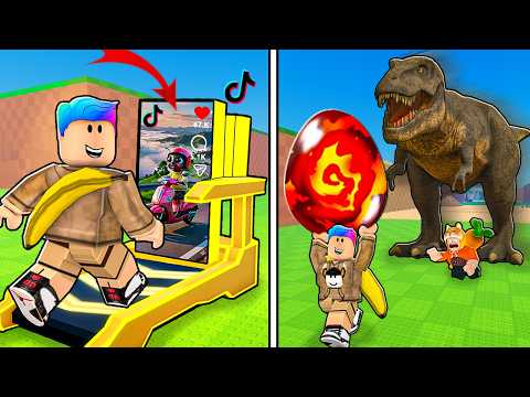 KITA BISA NONTON TIKTOK DI ROBLOX DAN MENCURI TELUR T-REX RAKSAKSA!!!
