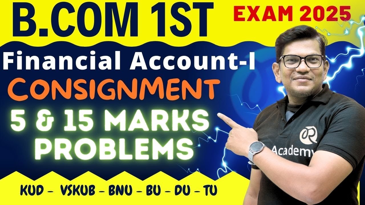 B.COM 1st Sem exam 2025 | Financial Account | Consignment | 15 marks ...