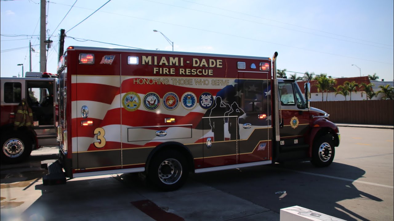 Rescue 3 Returning - Lil Red - Miami Dade Fire Rescue - YouTube