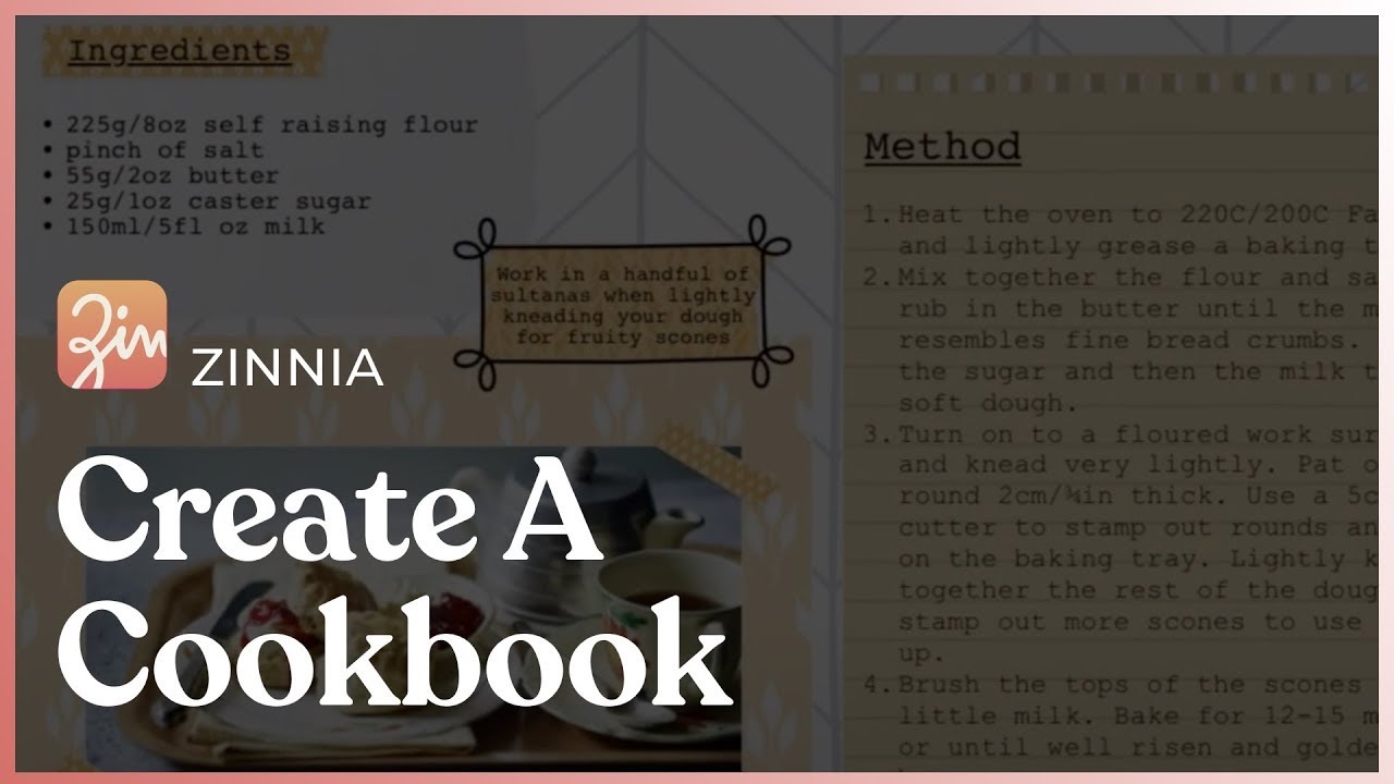 Create a Cookbook with Zinnia Journal - YouTube