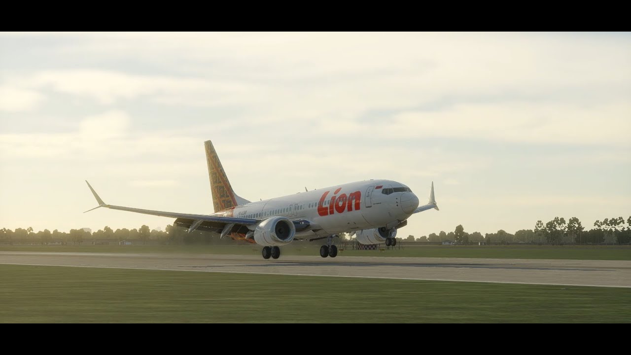 Lion Air Boeing 737 MAX 8 Landing Runway 25L Soekarno Hatta ...