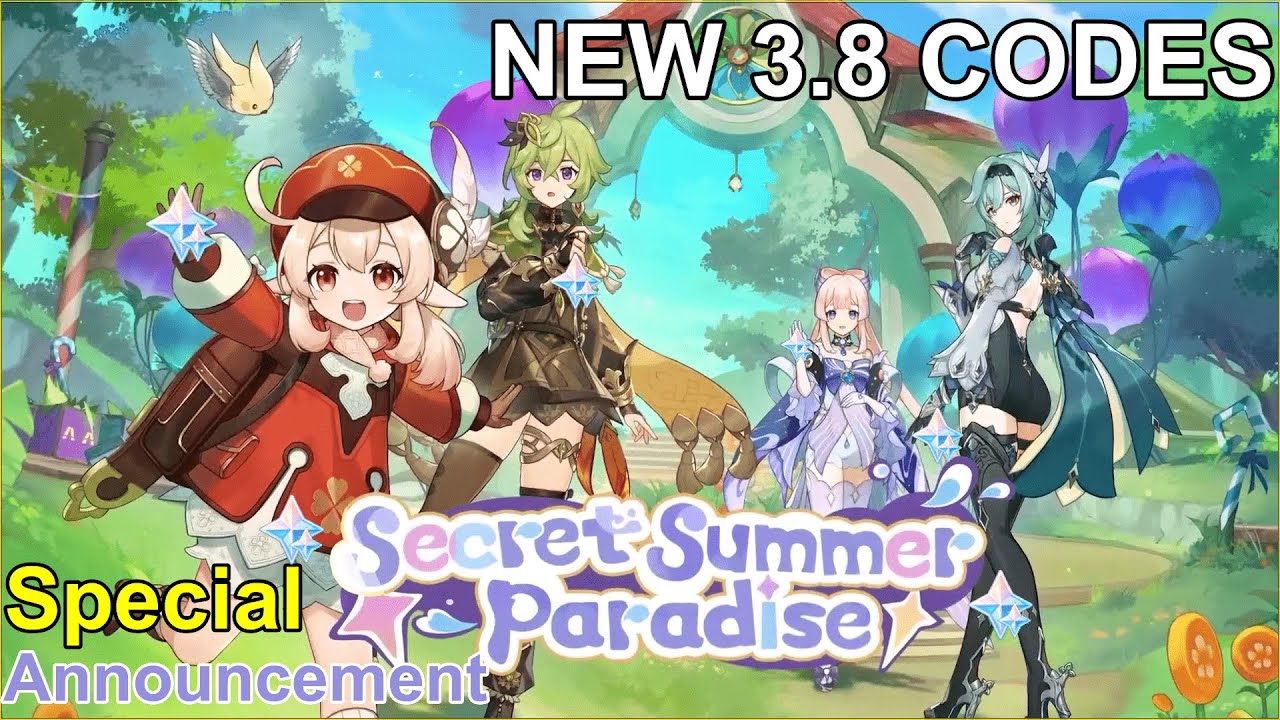 NEW 3.8 SPECIAL Redeem Codes "Secret Summer Paradise"【Genshin Impact ...