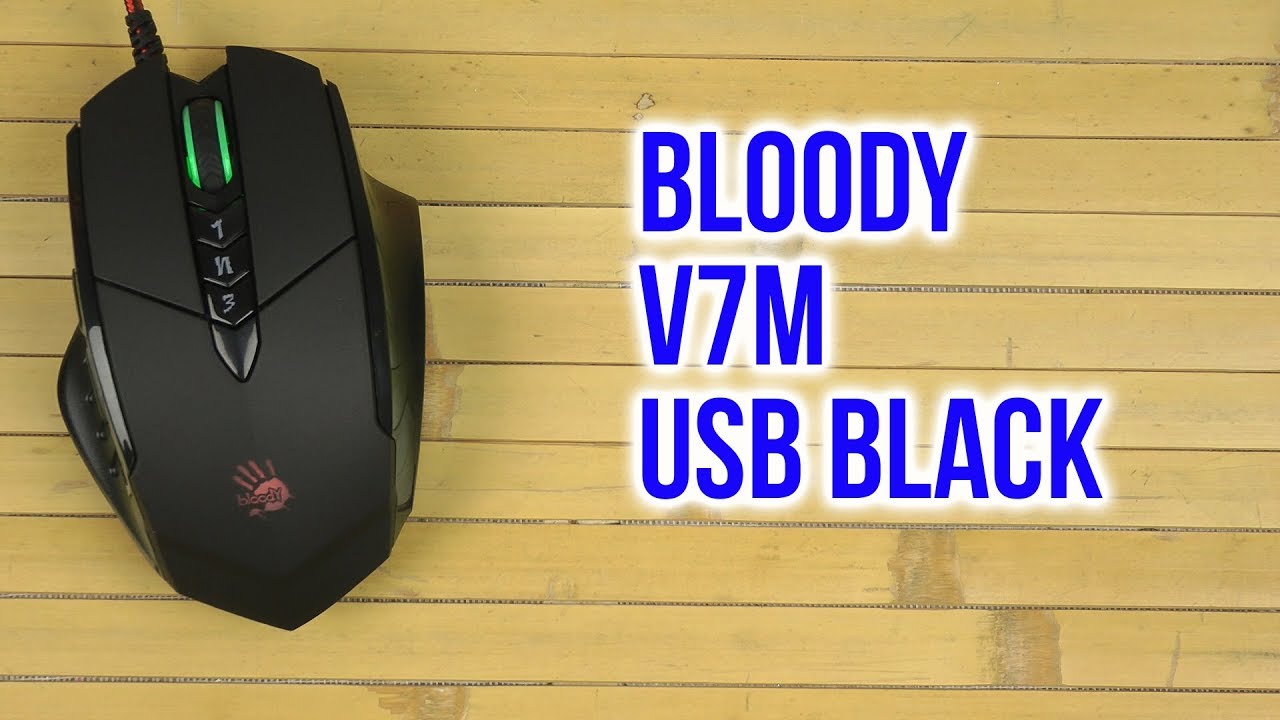Распаковка Bloody V7M USB Black - YouTube