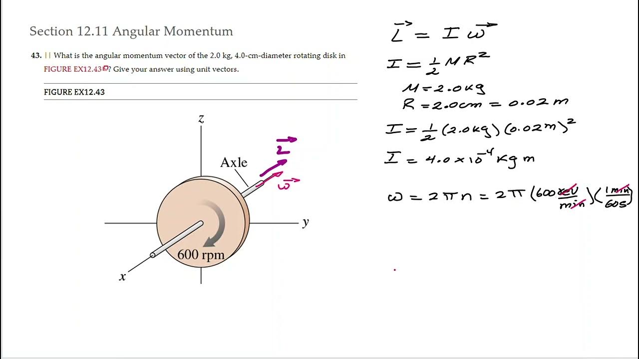 Physics - Finding the Angular Momentum of a solid disk - YouTube