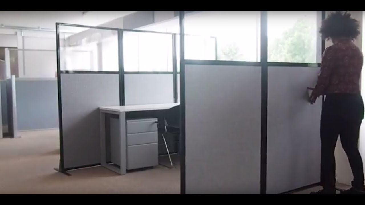 How to Create Instant Cubicles With Versare Work Station Screens - YouTube