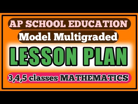 3,4,5 classes MATHEMATICS LESSON PLAN, MULTI GRADE MODEL LESSON PLAN ...