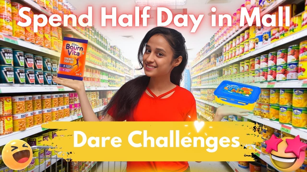 Spend half day in mall with different way!!(Challenges/Dare) 🤩 - YouTube