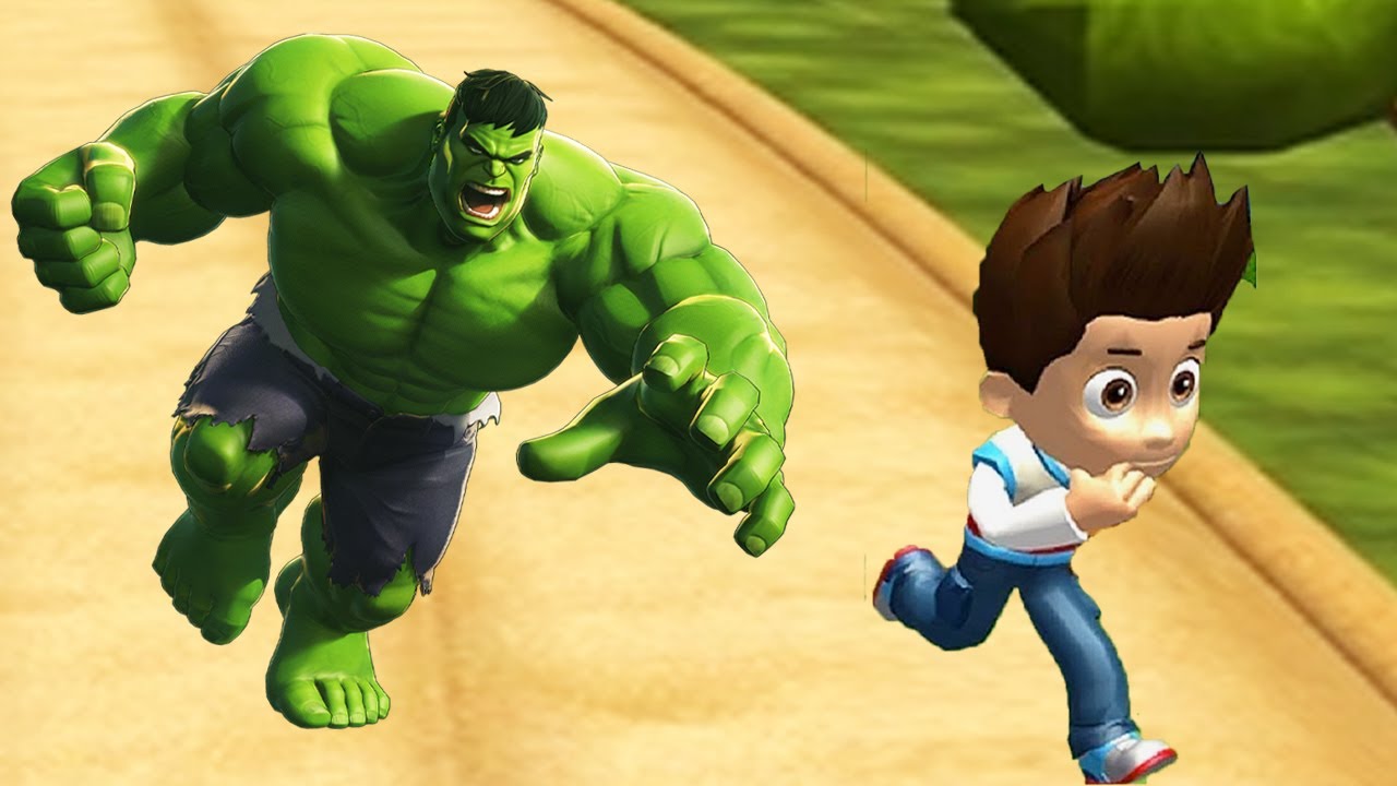 PAW Patrol Ryder vs Hulk Subway Run - YouTube