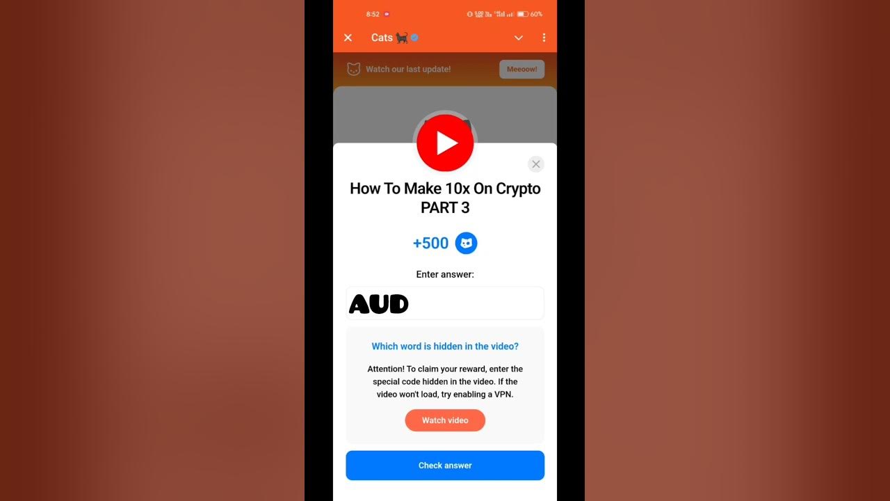 Cats Crypto part 3 code #cats #crypto #cats #code #minning - YouTube