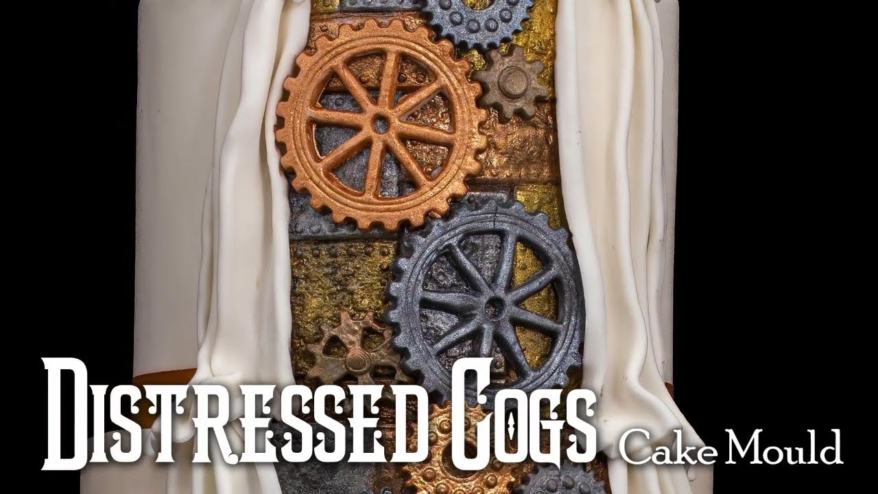 Distressed Cogs Cake Decorating Mould - YouTube