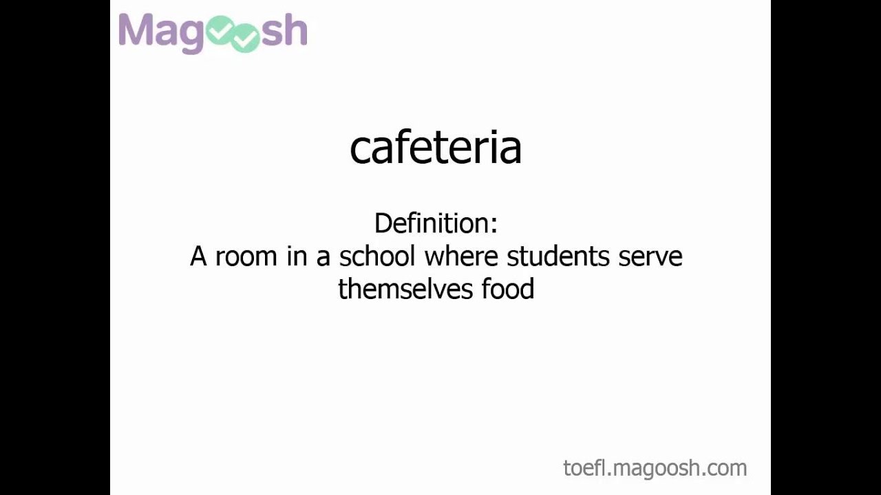 TOEFL Vocabulary: Cafeteria - YouTube