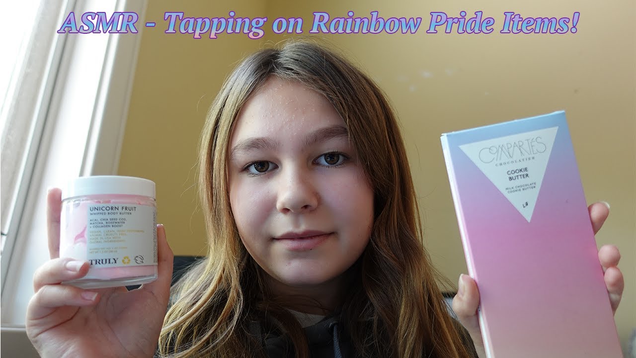 ASMR | Tapping & Scratching on Pride Items for Pride Month! - YouTube
