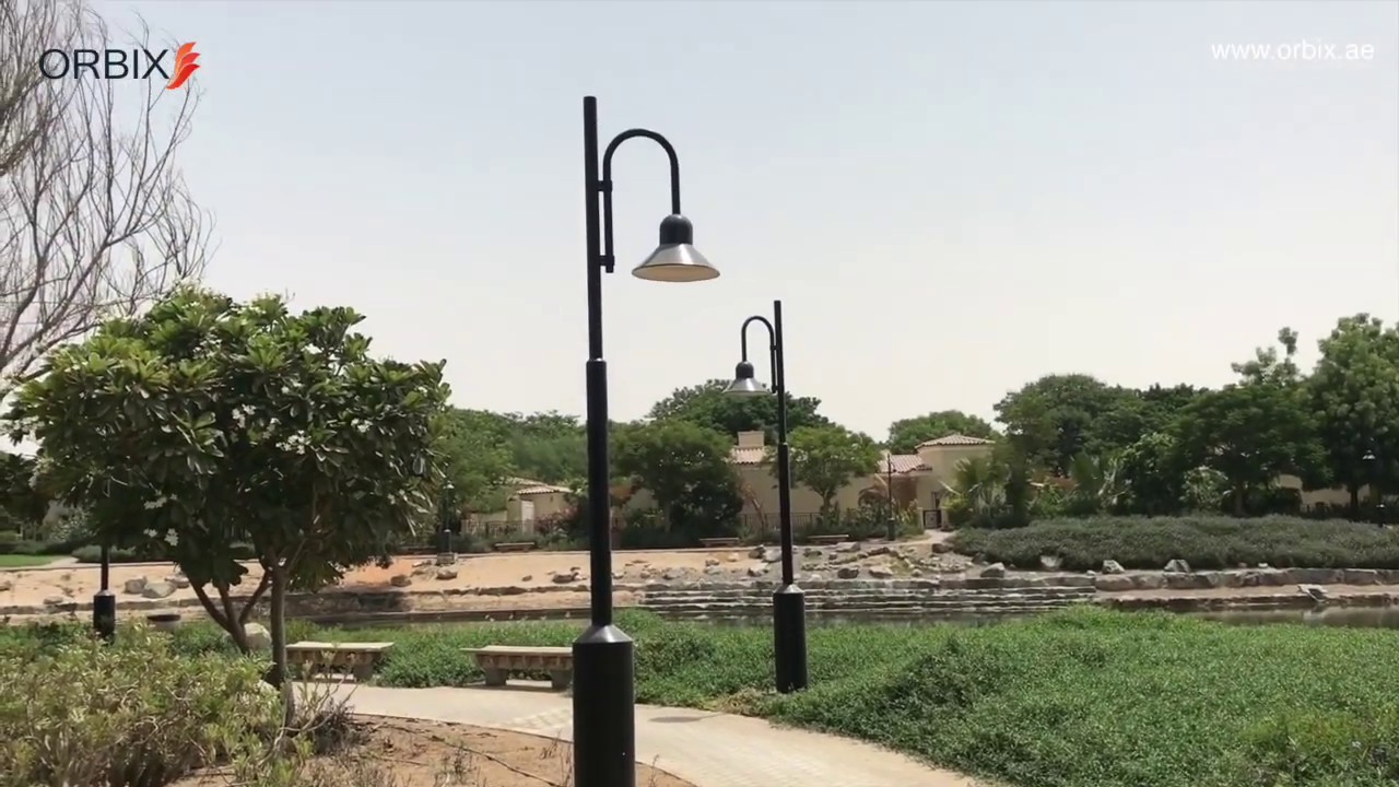 Orbix Garden Light Pole Manufacturing and Installation @ Dubai Motor ...