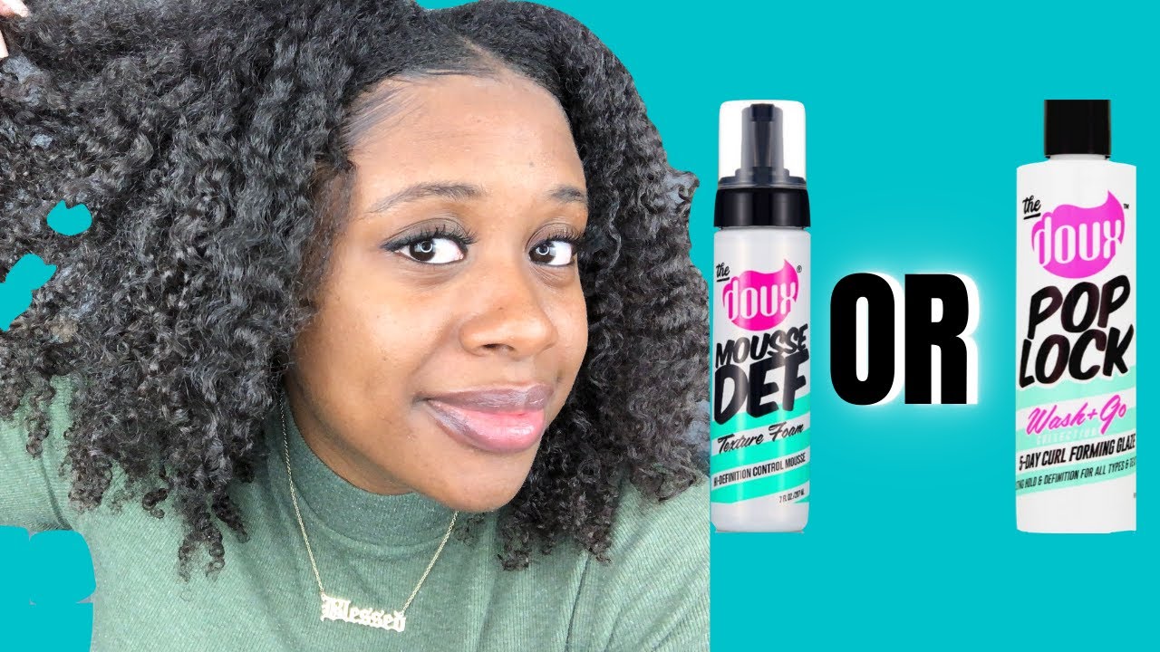 Pop Lock Glaze vs Mousse Def Texture Foam | The Doux Wash and Go - YouTube