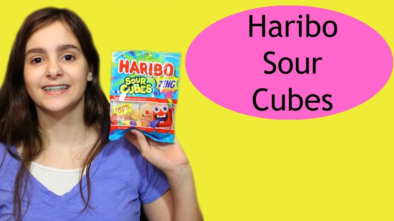 New Candy Review - Haribo Sour Cubes (WOW!) - YouTube