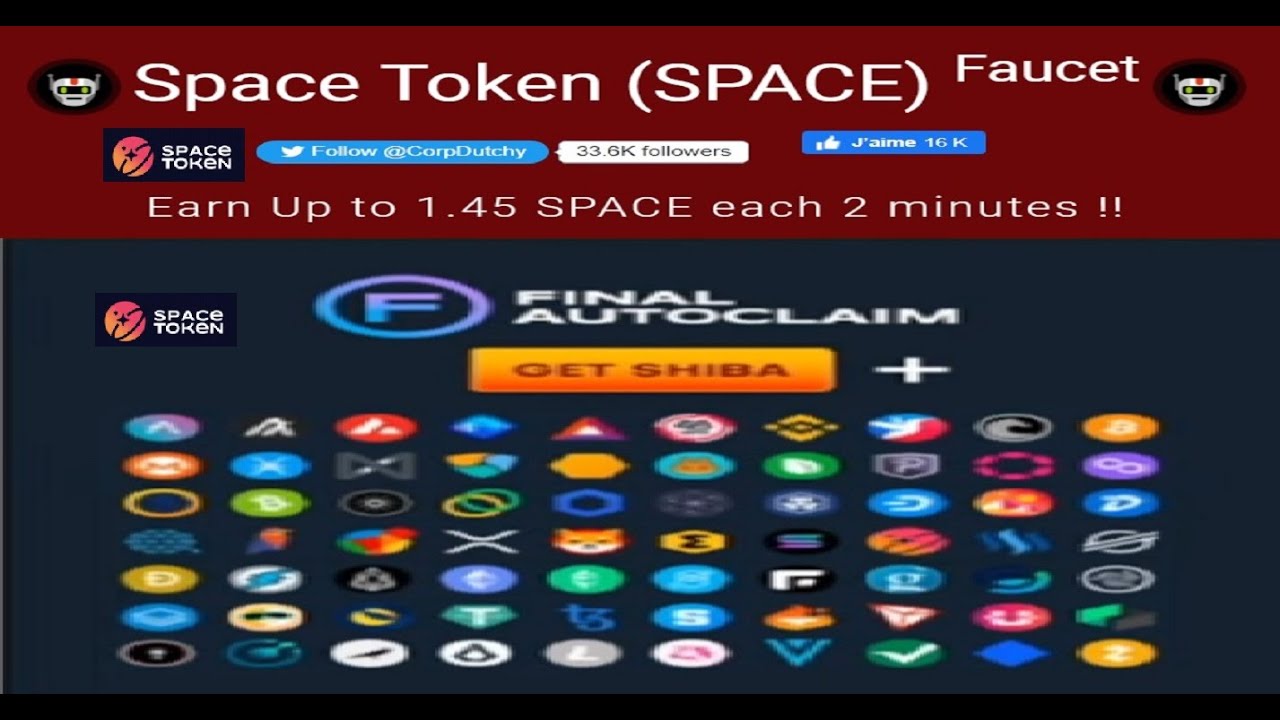 Final AutoClaim e Space Token (SPACE) Faucet 3 novas moedas adicionadas ...