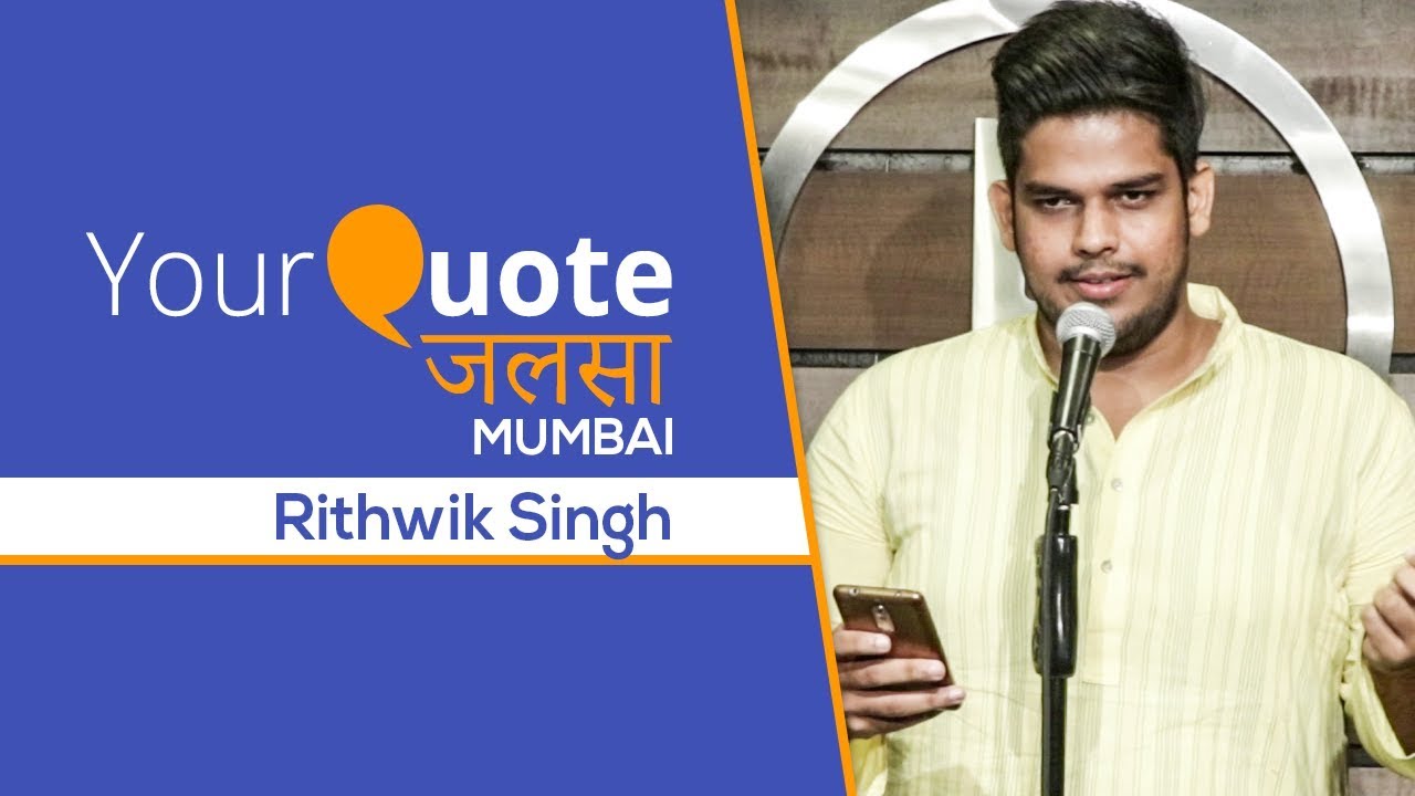 'Dard' by Rithwik Singh | Hindi Poetry | YQ - Jalsa 3 (Mumbai) - YouTube