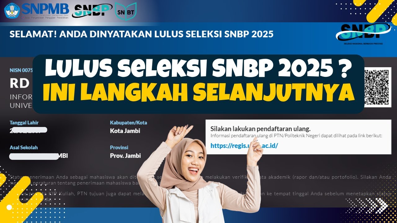 Langkah Penting Setelah Dinyatakan LULUS SNBP 2025 - YouTube
