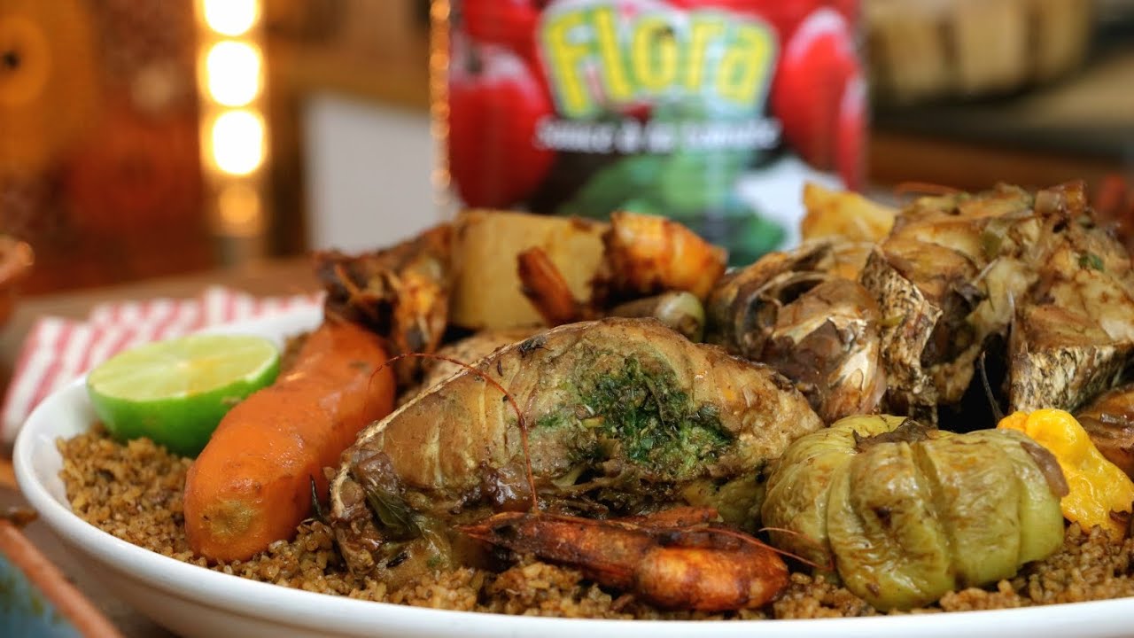 Tiebou Dieune Penda Mbaye et sauce diaga aux crevette - YouTube