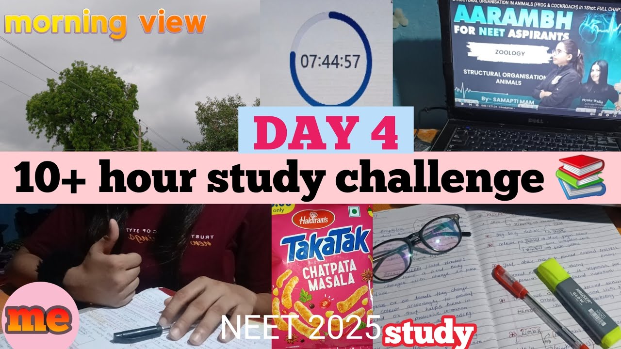 10+ HOUR STUDY CHALLENGE💻 || Daily vlog🌷 + Lots of studying📚 || study more🗒 || NEET 2025💊🩺 - YouTube