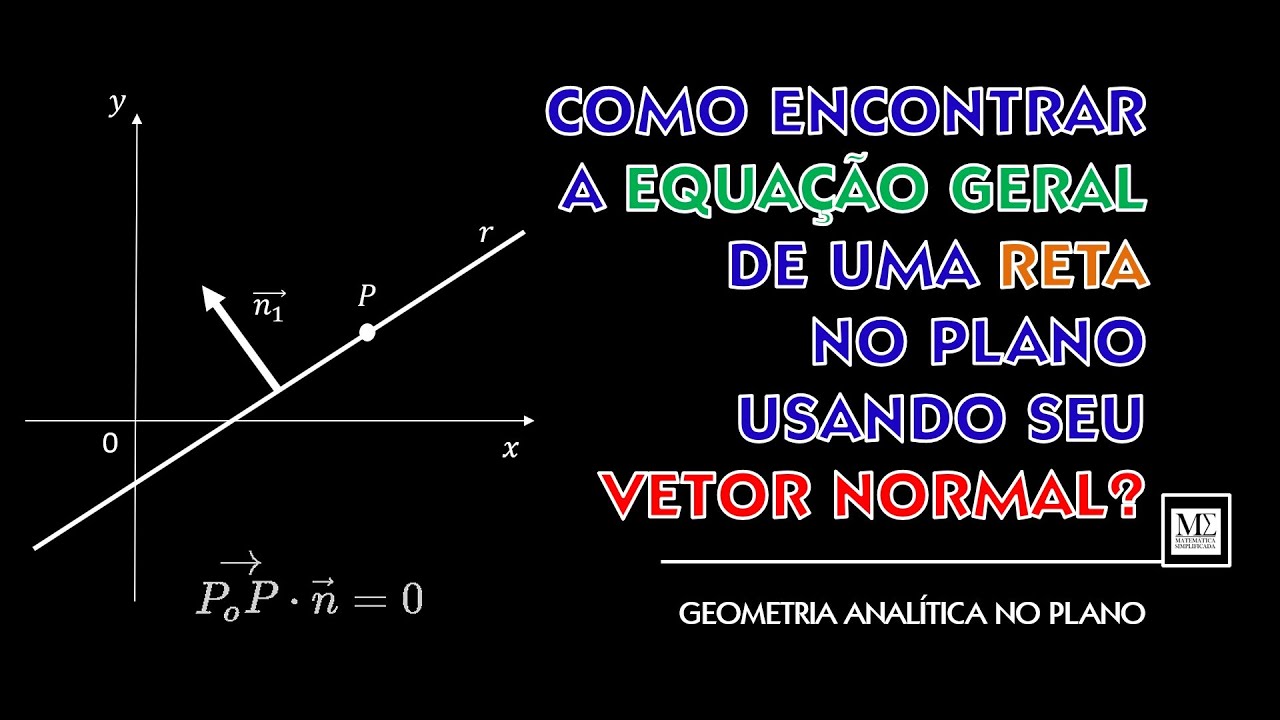 Como encontrar a equação geral de uma reta no plano usando seu vetor ...