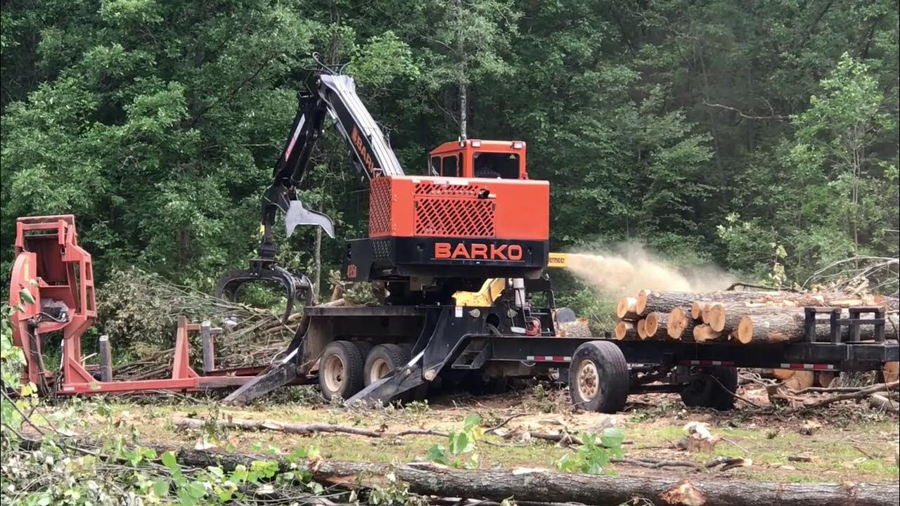 Logging Process videos chipping limbs and brush - YouTube