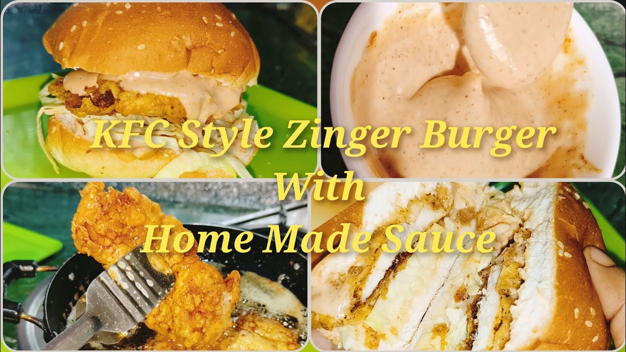 KFC Style Zinger Burger Recipe | Copy of KFC Zinger Burger - YouTube