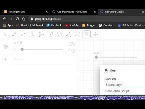 Script SetValue Pada Tombol Button Untuk Menggerakkan Slider di GeoGebra - YouTube
