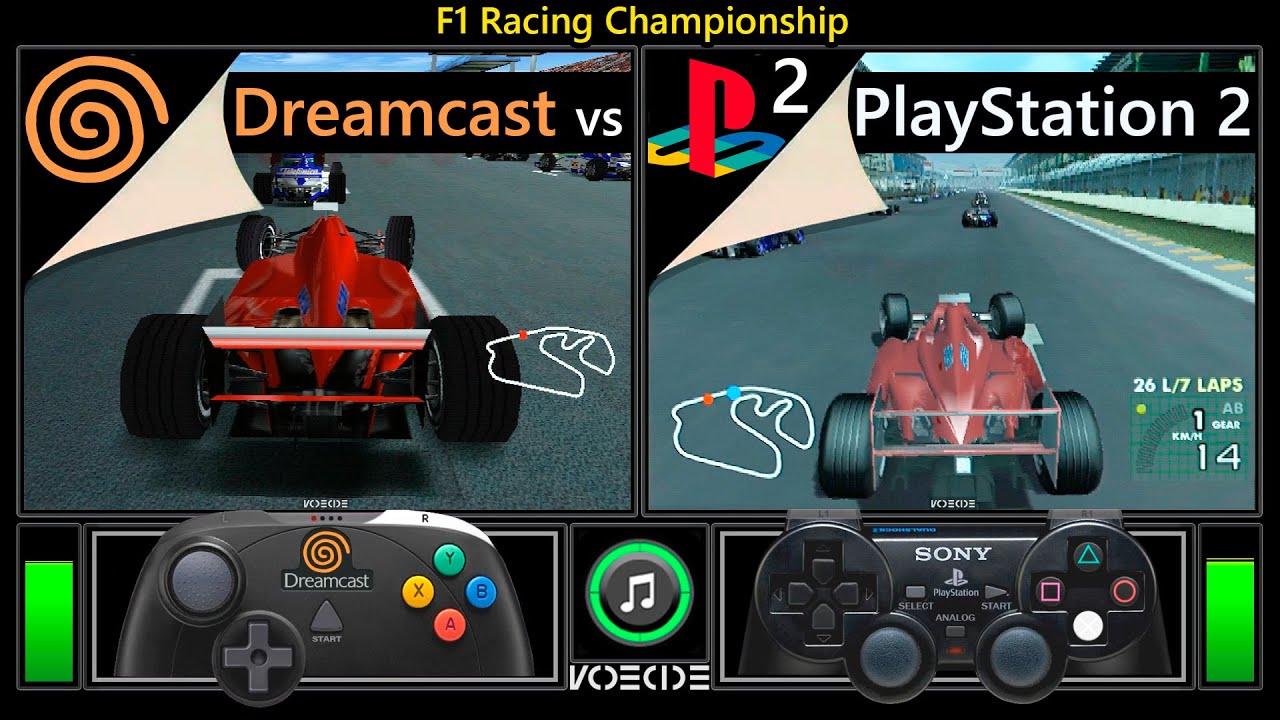 F1 Racing Championship (Dreamcast vs PlayStation 2) Gameplay Comparison ...