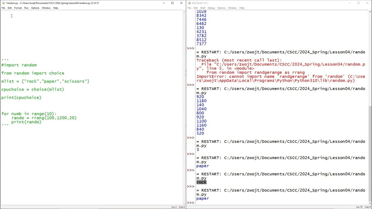Python CSCC Fundamentals Of Scripting Functions Lesson04Week02 - YouTube