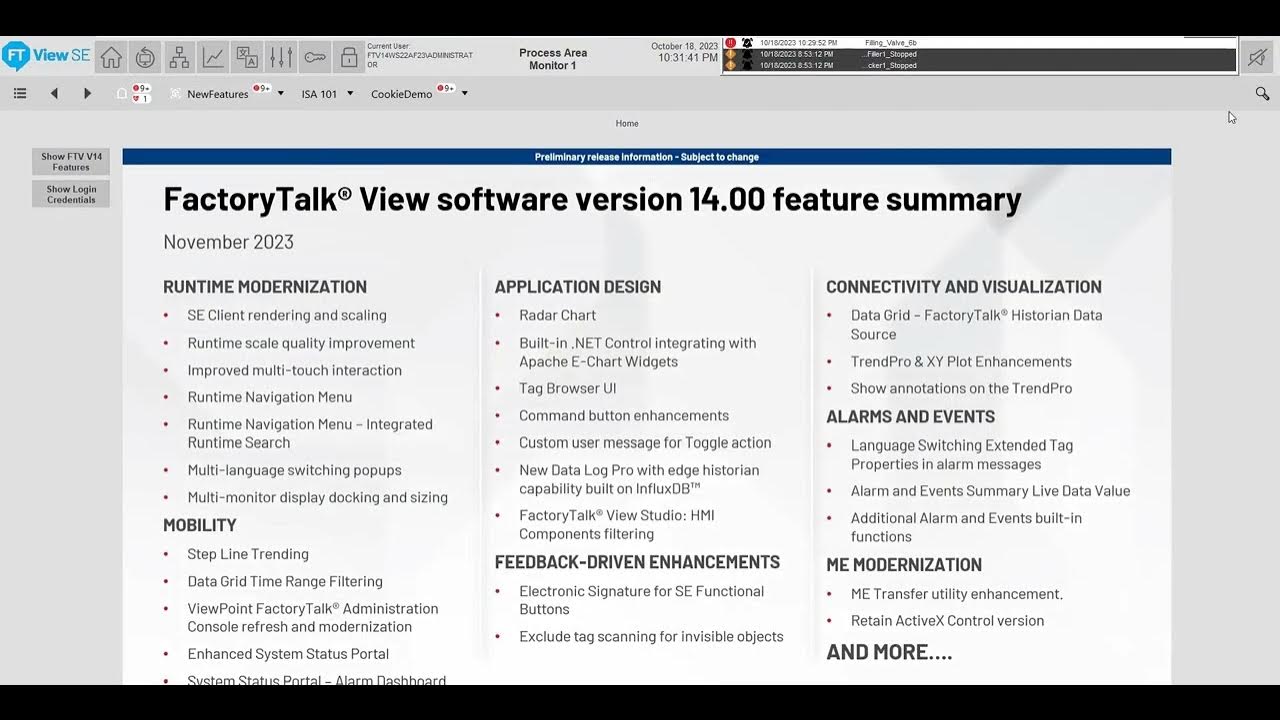 PlantPAx DCS v5.x | FactoryTalk View v14 Nativo Navigation Menu Operacionais | Rockwell ...