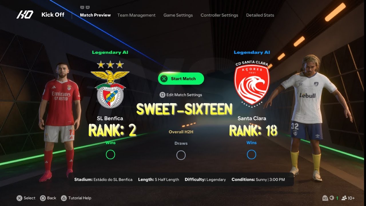 Game 7: (18) Santa Cara @ (2) Benfica (FC 25 Tourney (Portuguese Liga ...