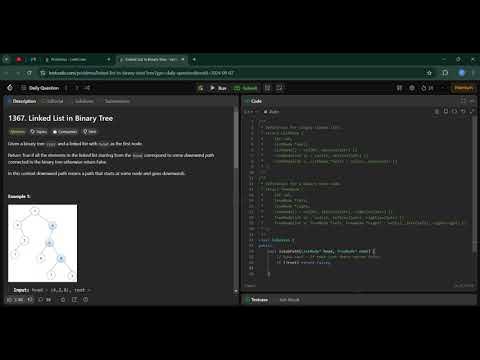 Day 31: Linked List in Binary Tree | LeetCode Daily Vibes - YouTube
