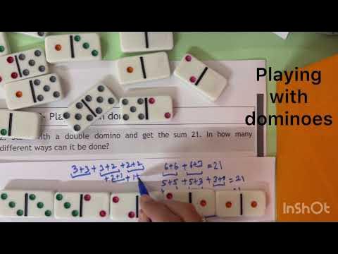 Start with a double domino to get sum 21| Elementary Mathematics - YouTube
